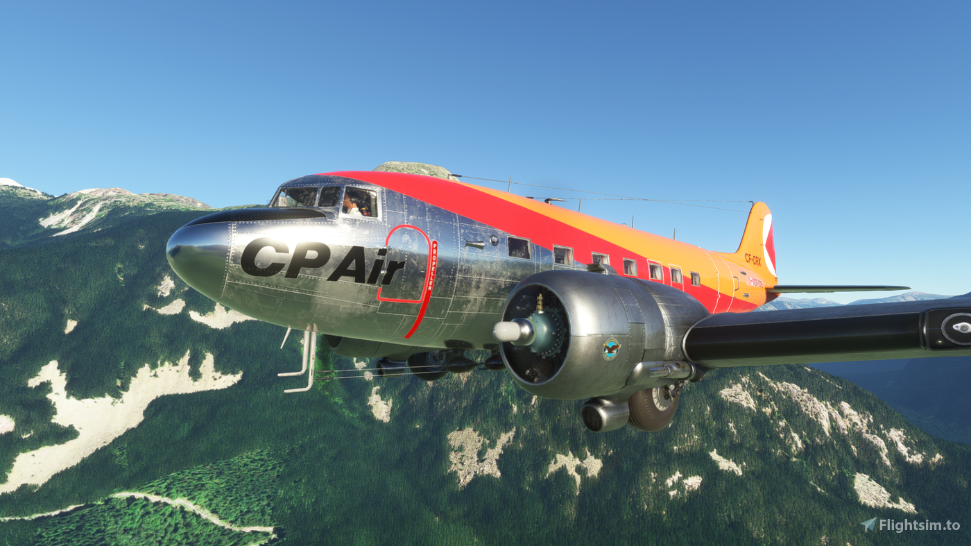 Douglas DC-3 CPAir (CF-CRX) for Microsoft Flight Simulator | MSFS
