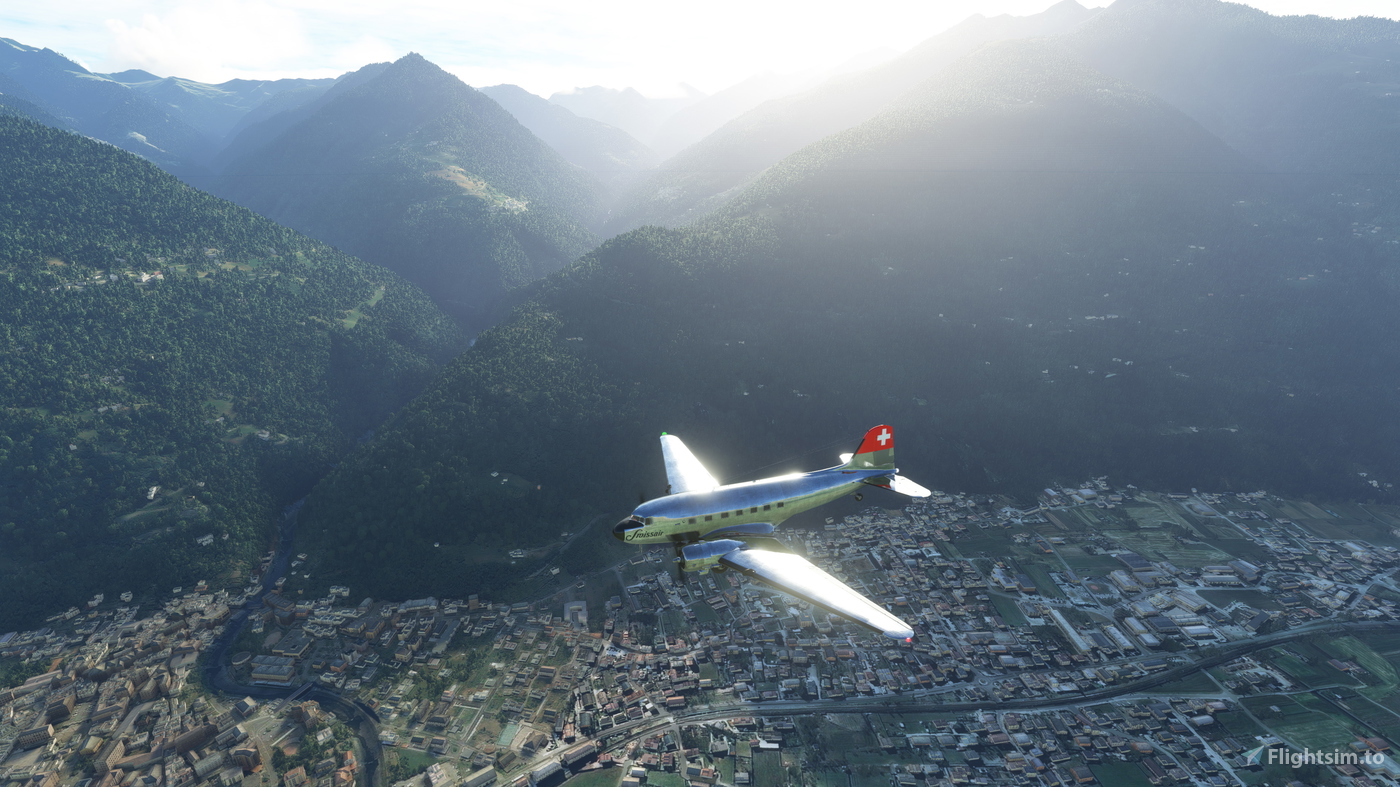 Douglas DC-3 N431HM Swissair retrofit for Microsoft Flight Simulator | MSFS