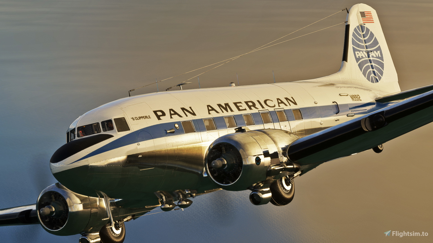 Douglas DC-3 - Pan American for Microsoft Flight Simulator | MSFS