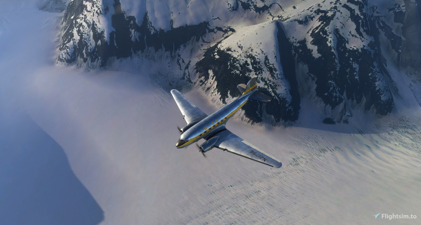 Douglas DC-3 Wien Air Alaska N21796 for Microsoft Flight Simulator | MSFS