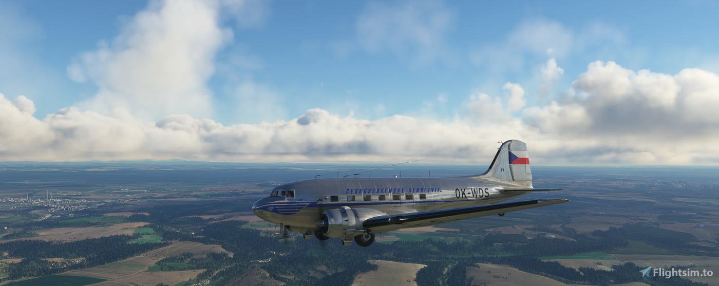 Douglas DC3 OK-WDS CSA historic livery for Microsoft Flight Simulator ...