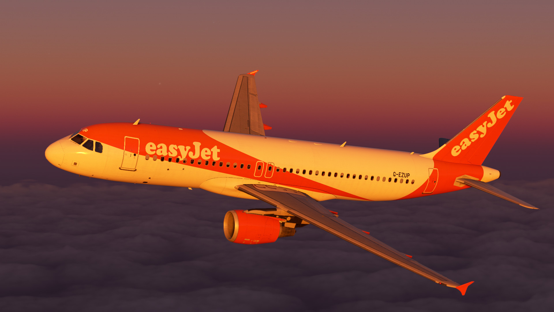 easyJet UK G-EZUP with Cabin - Fenix A320 8K - MSFS Add-on - Flightsim.to