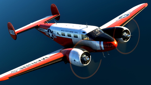 El Toro Beechcraft Mk.3NM Expeditor N7185 » Microsoft Flight Simulator