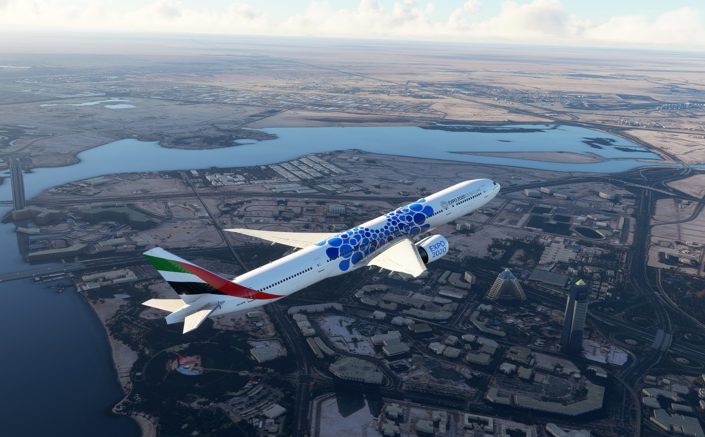Emirates 777-300EF A6-EPK Expo 2020 - Blue Mobility Baubles (Textures ...