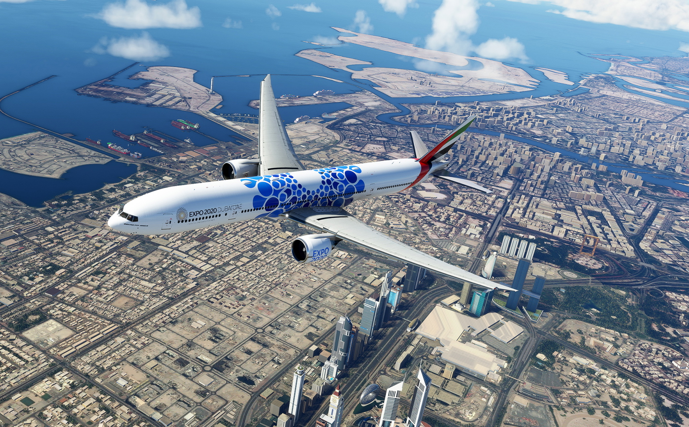 Emirates 777-300EF A6-EPK Expo 2020 - Blue Mobility Baubles (Textures ...