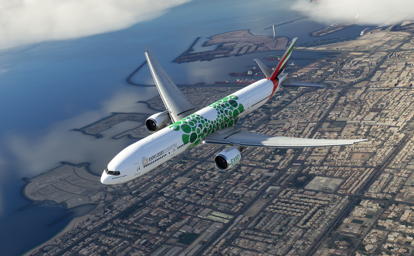 Emirates 777-300EF A6-EPU Expo 2020 - Green Sustainability (Textures ...