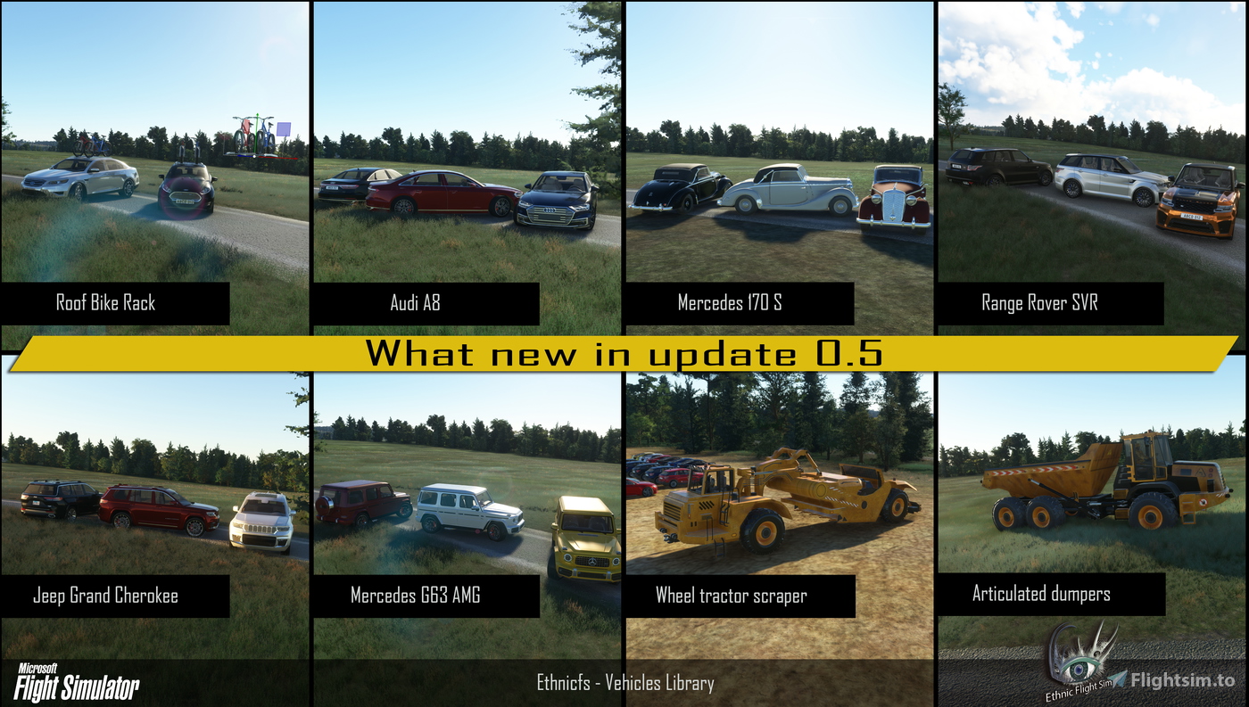 Ethnicfs vehicles library for Microsoft Flight Simulator | MSFS