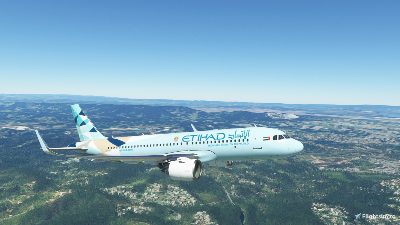 [A32NX] ETIHAD BLUE TWO VERSION for Microsoft Flight Simulator | MSFS