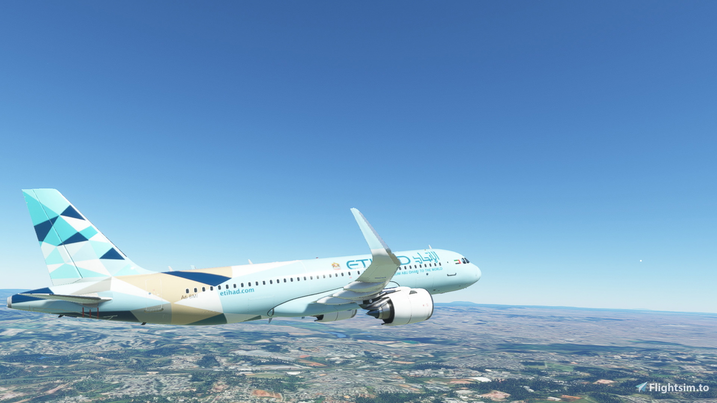 [A32NX] ETIHAD BLUE TWO VERSION for Microsoft Flight Simulator | MSFS