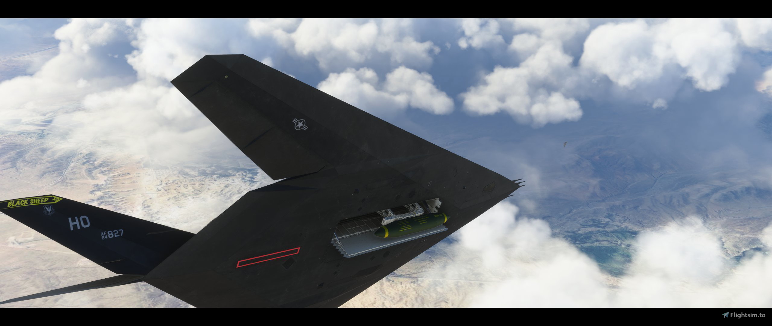 F-117 Nighthawk Military Weapons painting for Microsoft Flight Simulator | MSFS