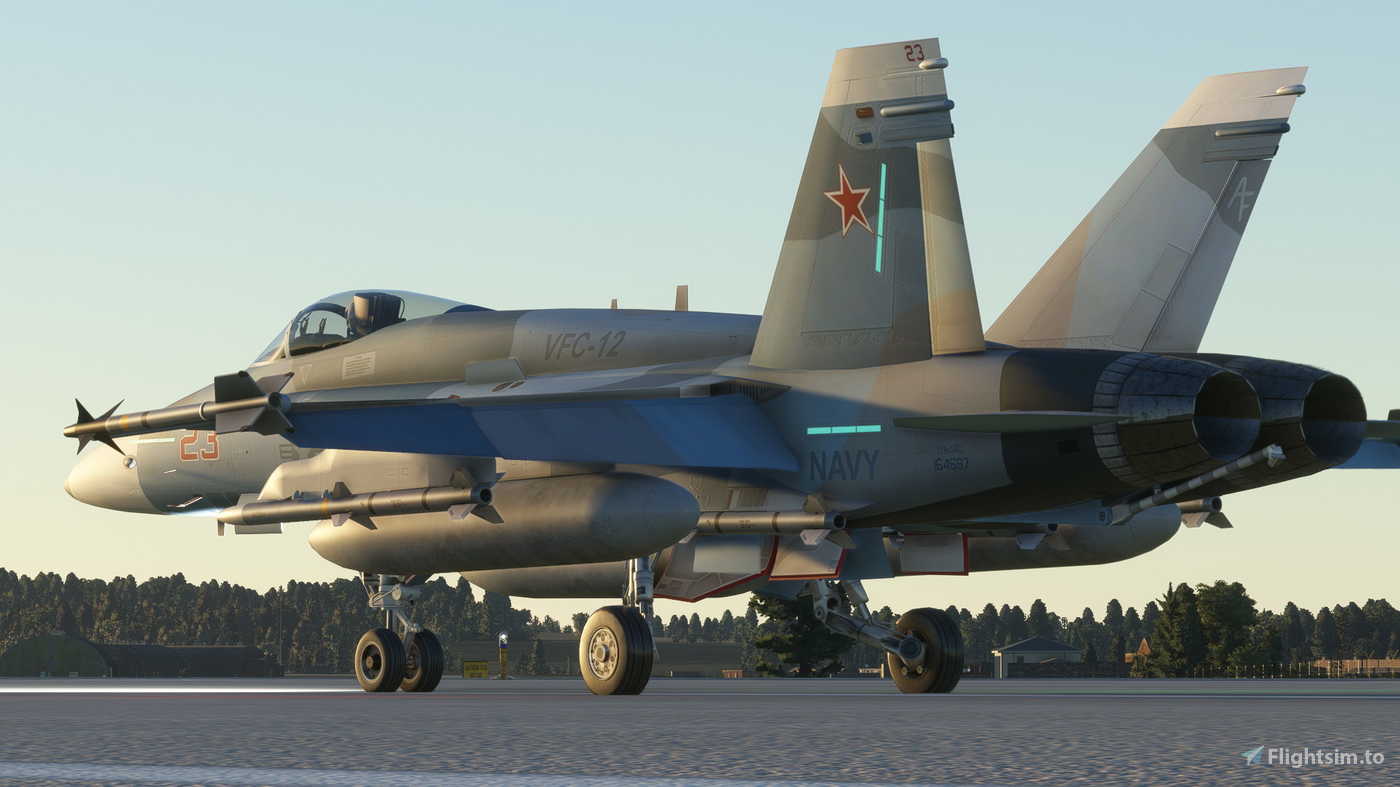 F/A-18C Legacy Hornet VFC-12 Fighting Omars (4K) für Microsoft Flight Simulator | MSFS