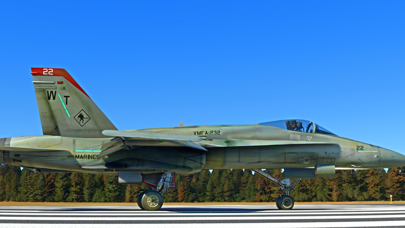 WEATHERED F/A 18C VFMA 232 AC 22 for Microsoft Flight Simulator | MSFS