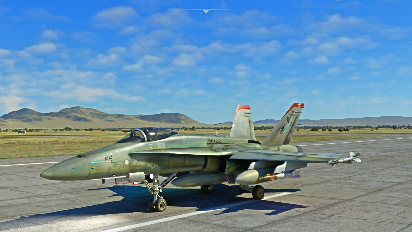 WEATHERED F/A 18C VFMA 232 AC 22 for Microsoft Flight Simulator | MSFS