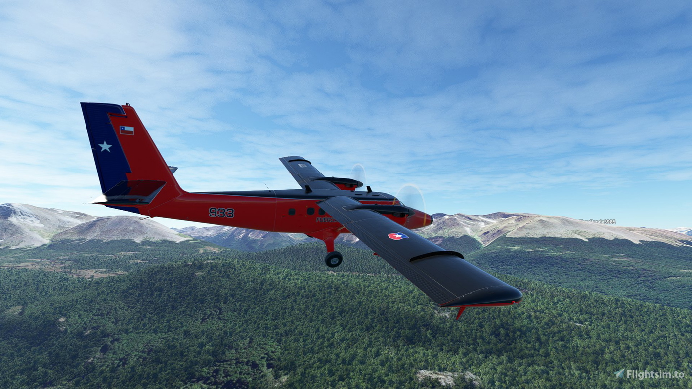 FACH-933 - Fuerza Aérea de Chile-DHC6-300_Wheels_Pax & Ski Cargo for ...