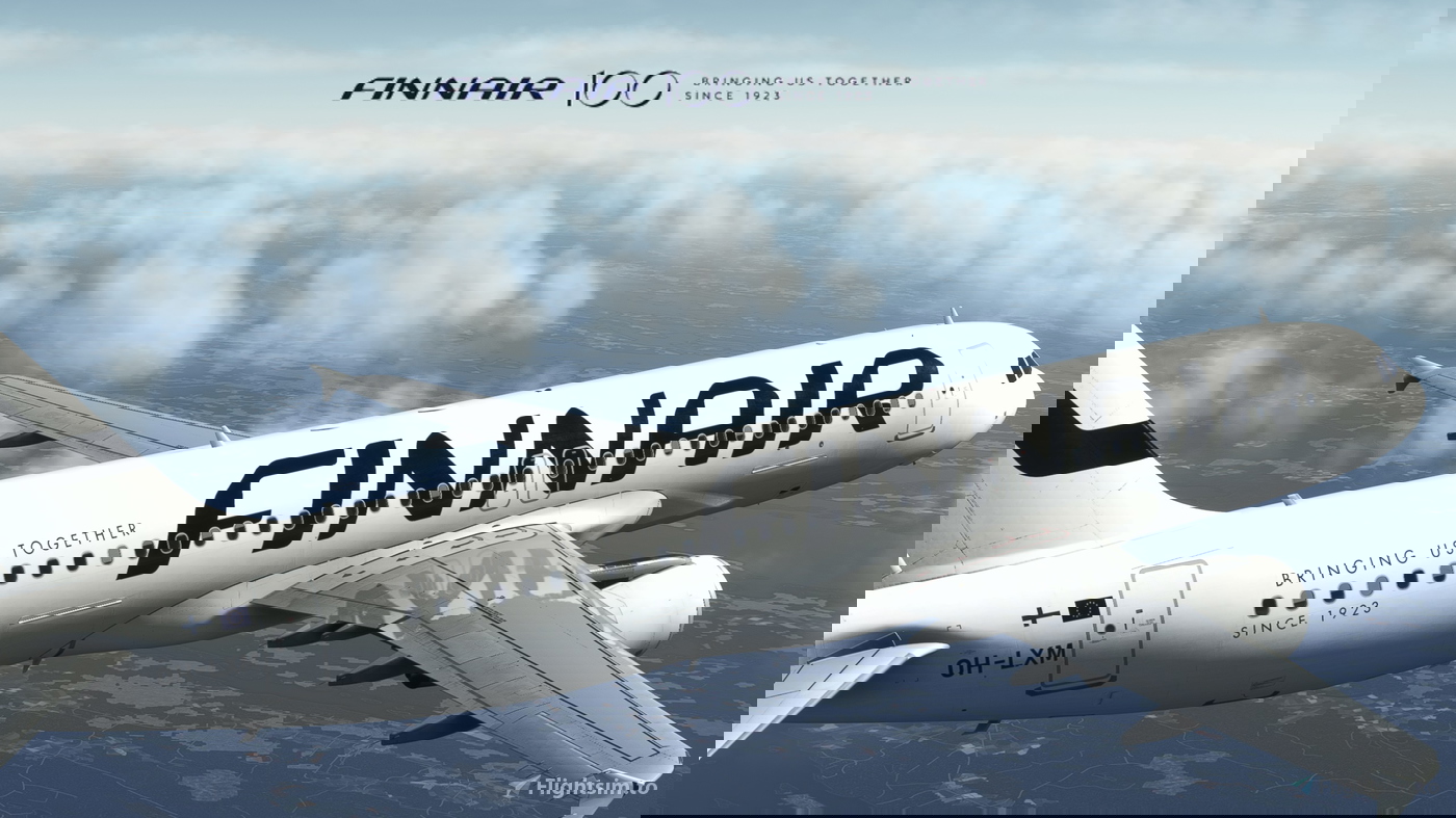 Fenix A320 v2 FINNAIR OH-LXM FINNAIR 100 anniversary A320-214, CFM [4K+8K] + Cabin for Microsoft ...