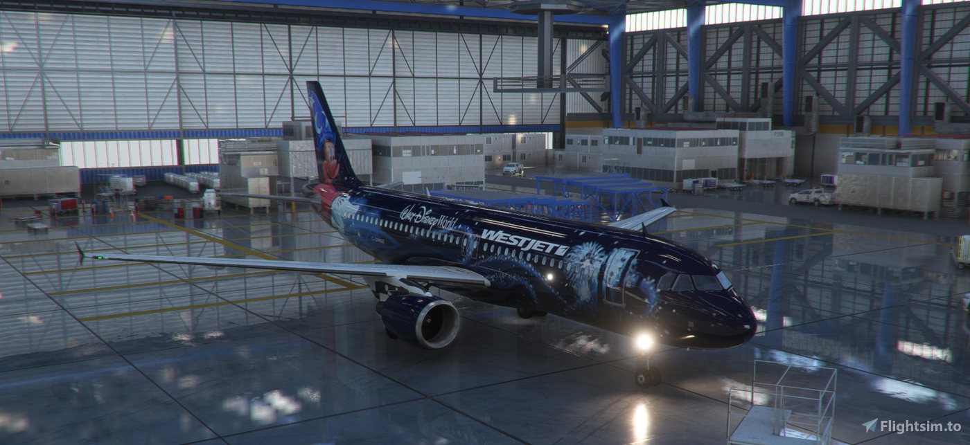 Fenix A320 Westjet Walt Disney Livery with Interior pour Microsoft ...