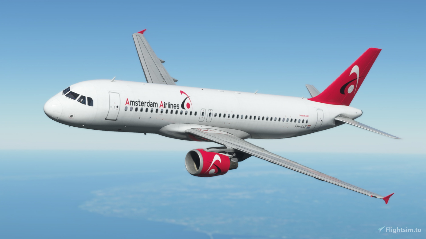 Fenix Airbus A320 Amsterdam Airlines | 4K | Discontinued für Microsoft Flight Simulator | MSFS
