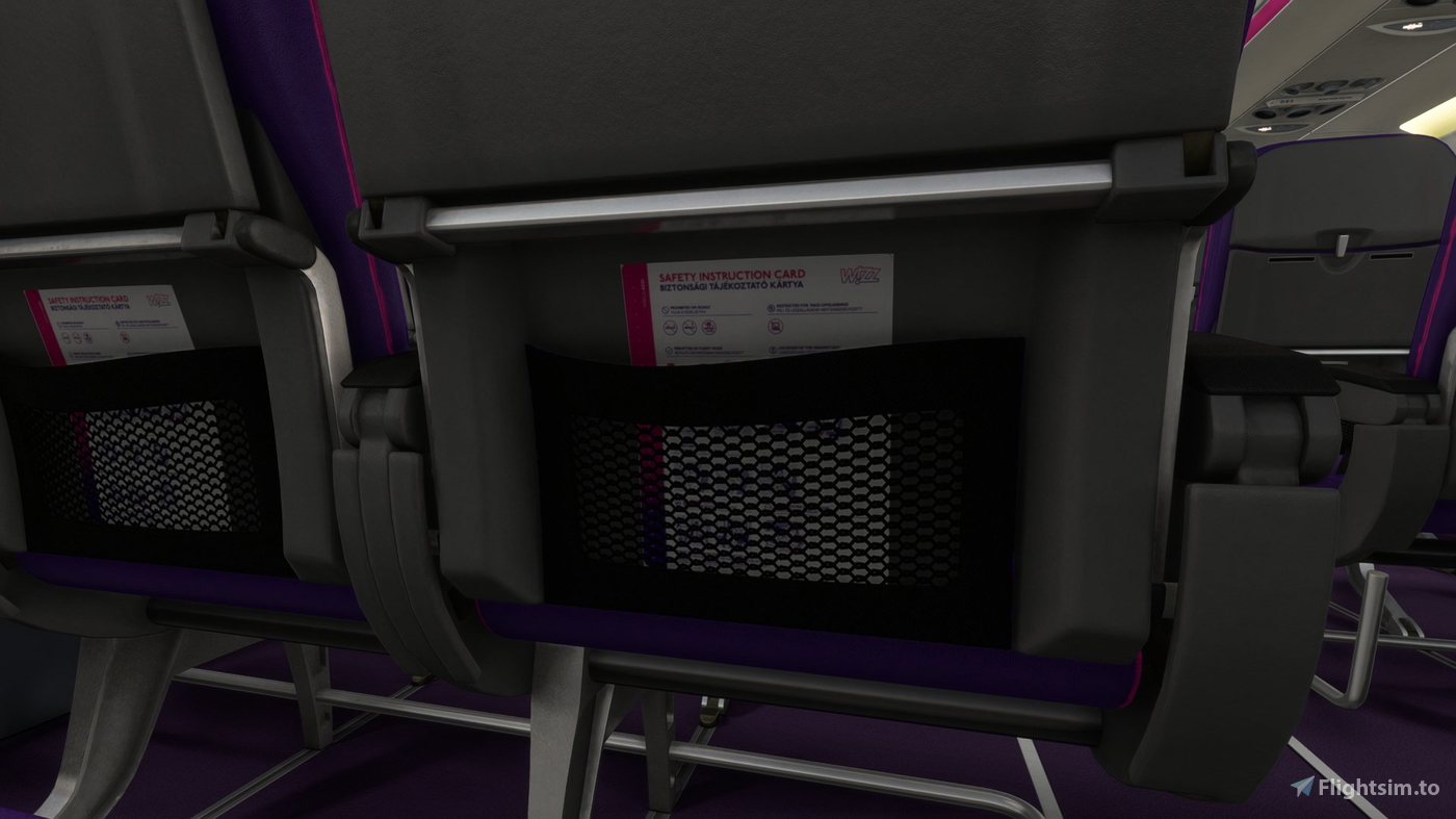 Fenix Airbus A320 Wizz Air | Cabin textures | 4K for Microsoft Flight Simulator | MSFS