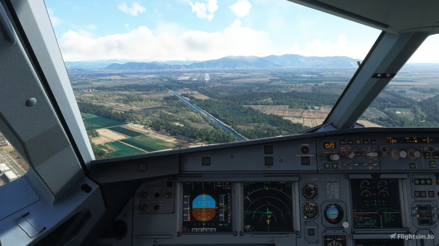 FENIXA320 AZA1669 LIRF to LIRP REAL ATC COMMUNICATIONS IN APPROACH for ...