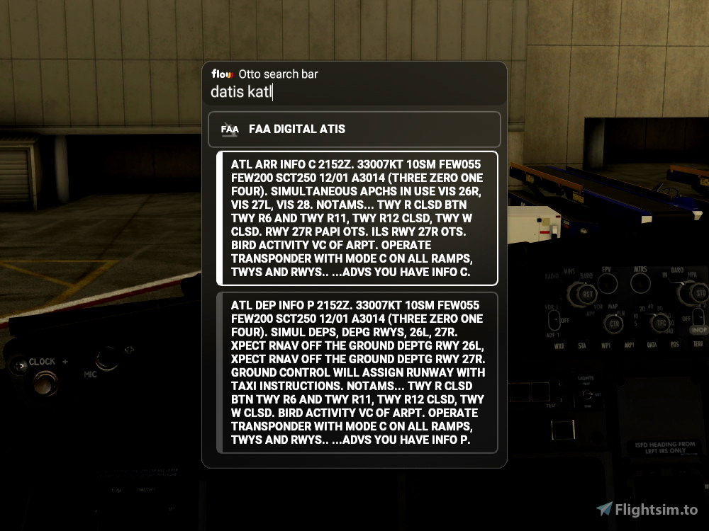 Flow Digital ATIS Lookup for Microsoft Flight Simulator | MSFS
