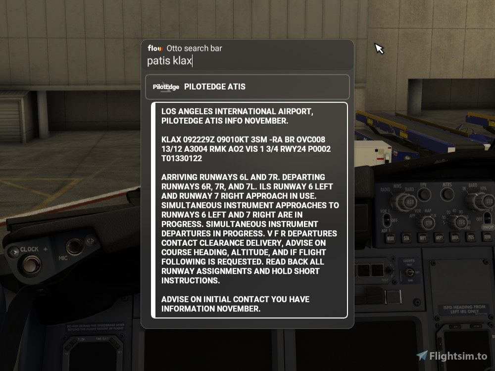 Flow PilotEdge ATIS for Microsoft Flight Simulator | MSFS