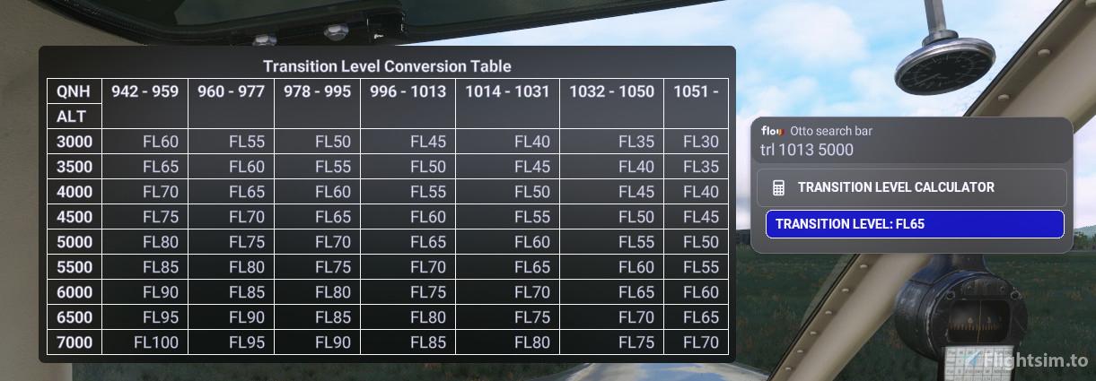 Flow Pro Widget: Transition Level Calculator for Microsoft Flight ...
