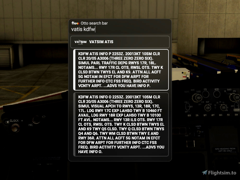 Flow VATSIM ATIS 对于 Microsoft Flight Simulator | MSFS