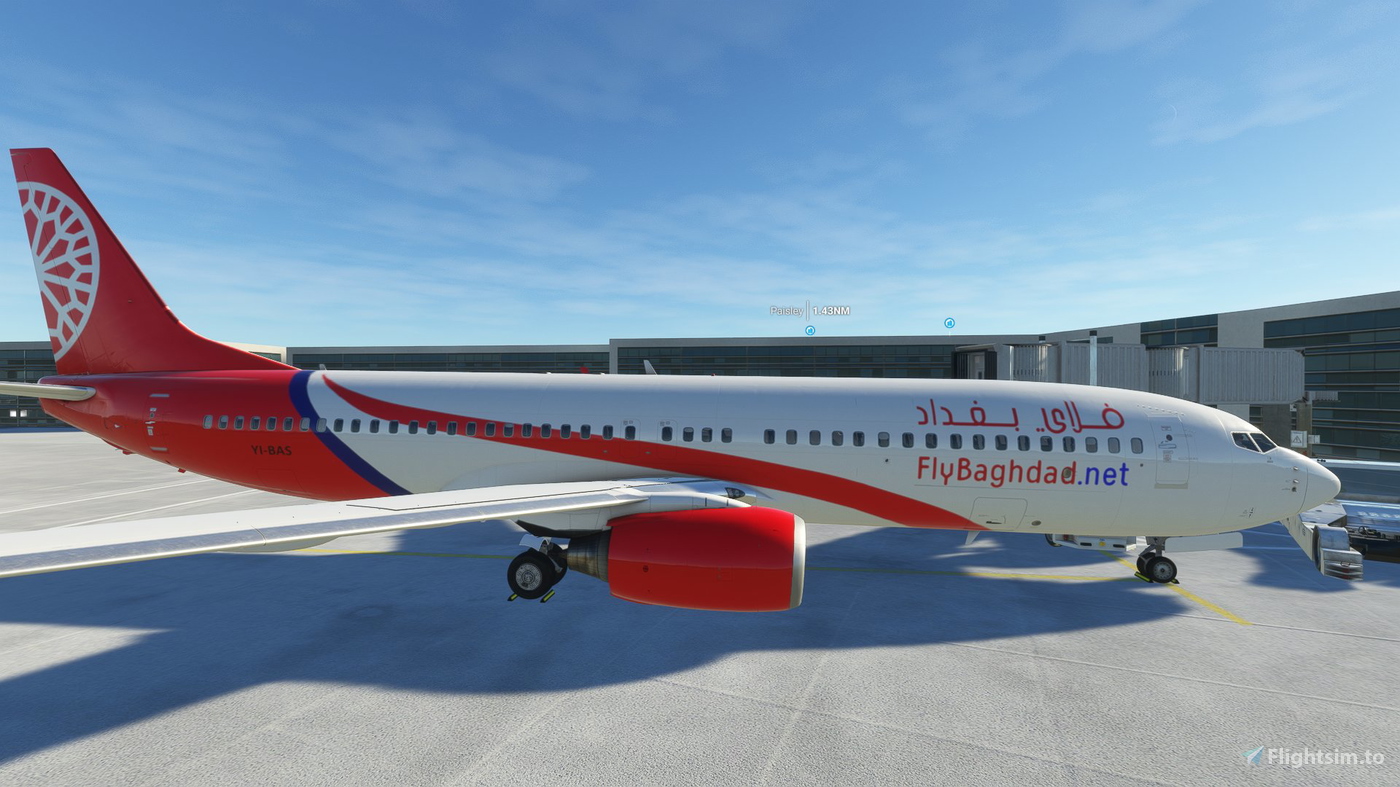 Flybaghdad YI-BAS 737-800 for Microsoft Flight Simulator | MSFS