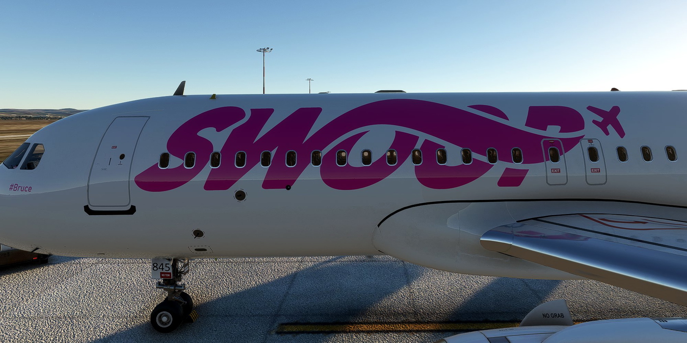 A32NX FlyByWire Airbus A320neo SWOOP Airlines C FLSF 8k Microsoft A32NX FlyByWire Airbus A320neo SWOOP Airlines C FLSF 8k Microsoft