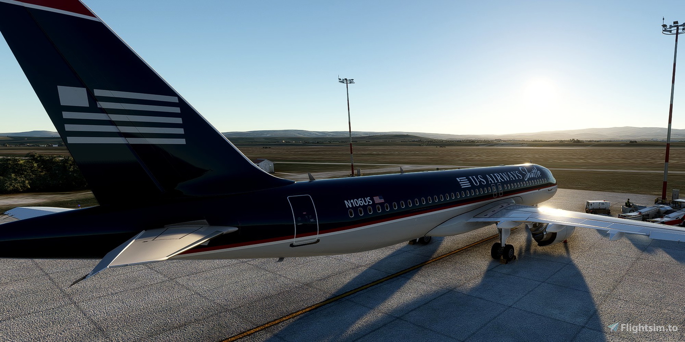 [A32NX] FlyByWire | Airbus A320neo US AIRWAYS Shuttle N106US in 8k for ...