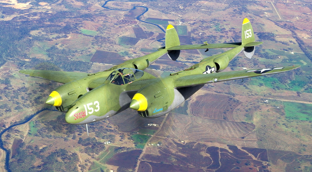 Flyingiron P-38 lightning Scarlet Scourge for Microsoft Flight ...
