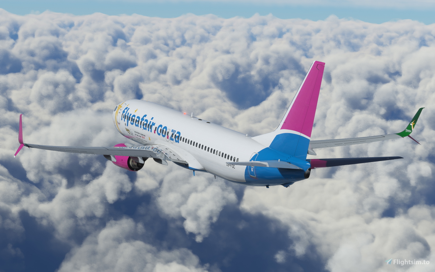 FlySafair Boeing 737-800 PMDG SSW ZS-FGC Aviation Company of the Year ...