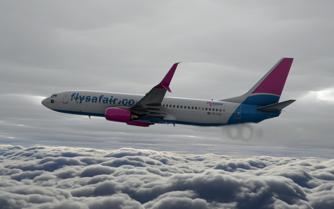 FlySafair Boeing 737-800 PMDG SSW ZS-FGE のために Microsoft Flight ...