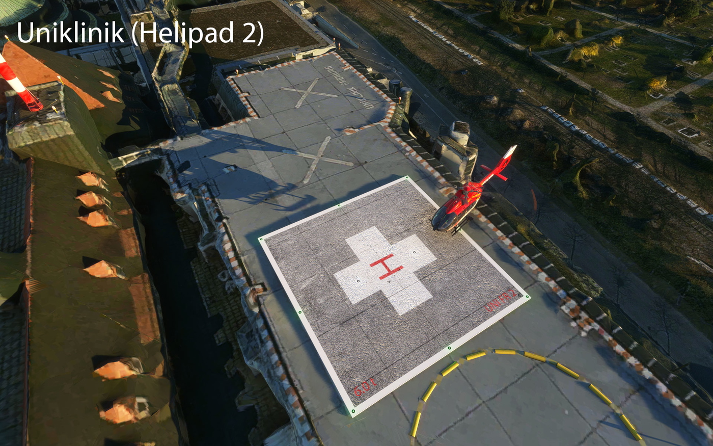 Freiburg i.B. Hospital Helipads for Microsoft Flight Simulator | MSFS