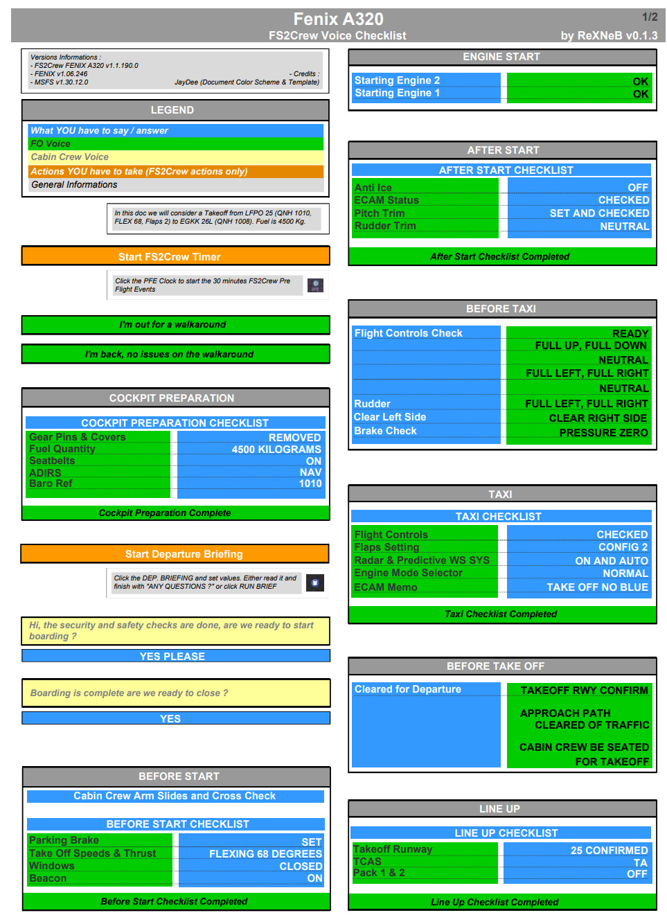 FS2Crew FENIX A320 - Voice Checklist for Microsoft Flight Simulator | MSFS