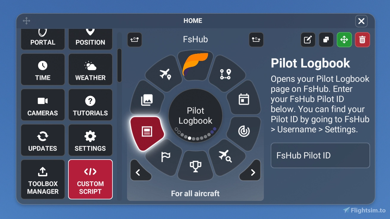 FsHub and AeroPad Widgets for Flow Pro for Microsoft Flight Simulator ...