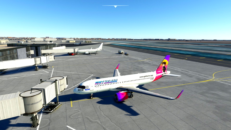 [A32NX] GatherIn 80s Synthwave livery with Chun-Li (Street Fighter) for ...