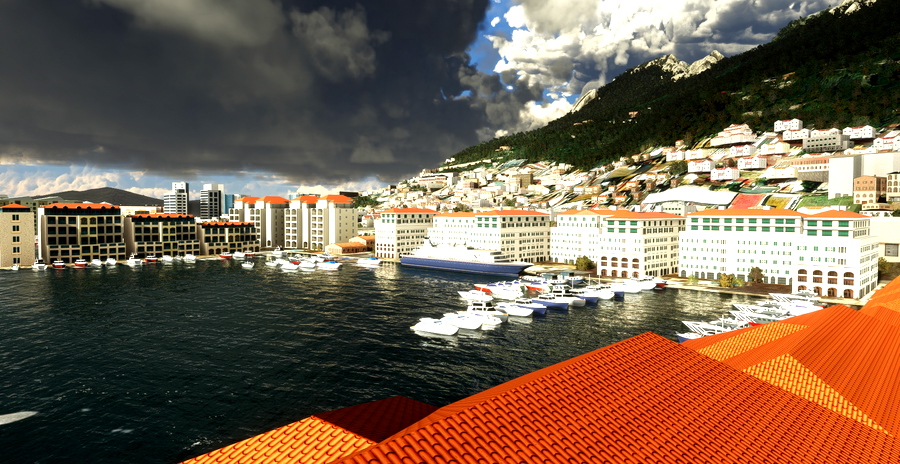 SamScene3D - Gibraltar Scenic Life for MSFS