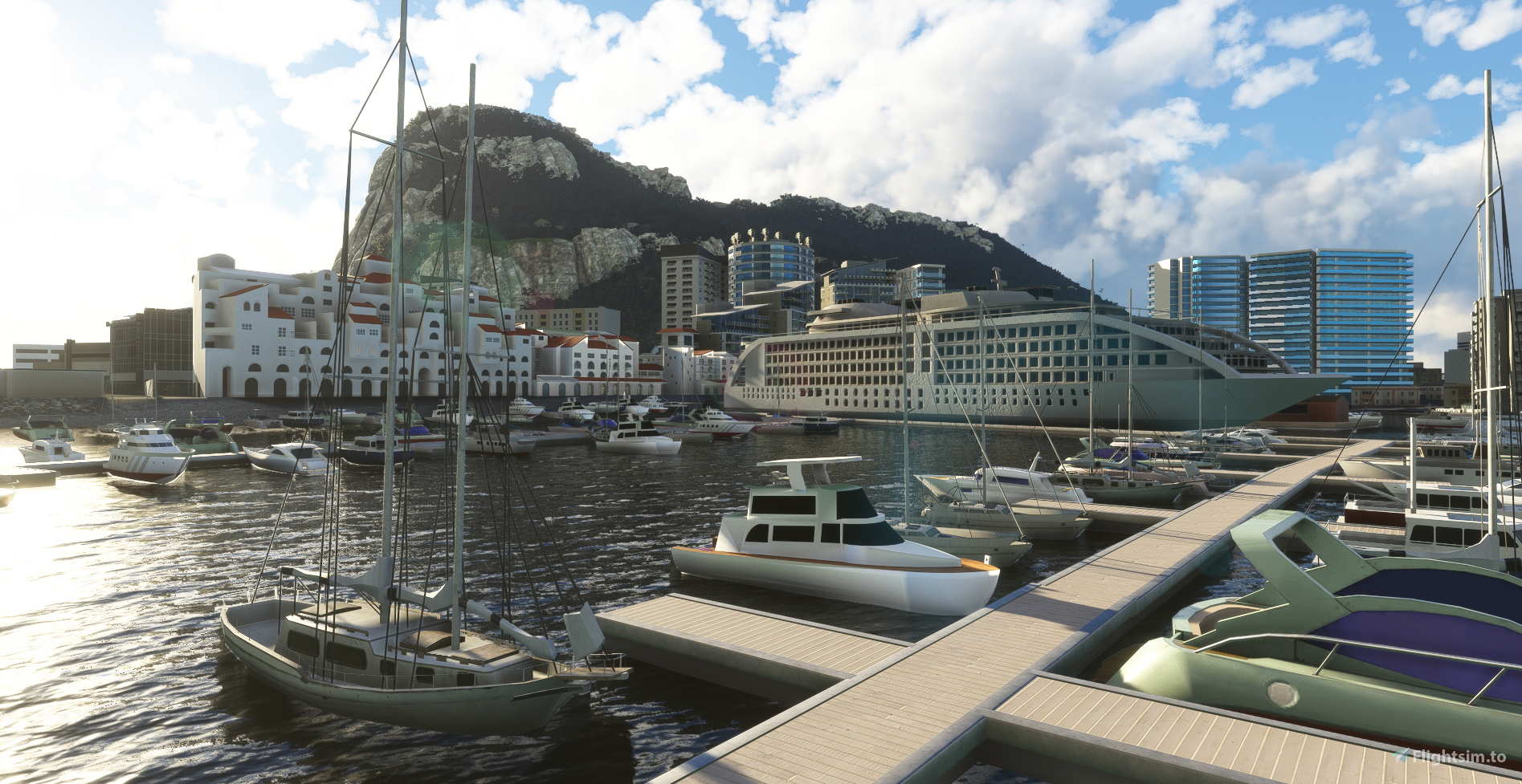 SamScene3D - Gibraltar Scenic Life for Microsoft Flight Simulator | MSFS