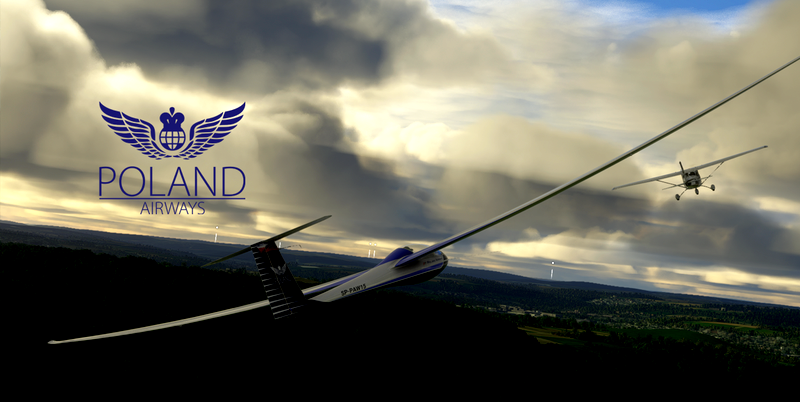 Glider LS8-18 Poland AirWays livery for Microsoft Flight Simulator | MSFS