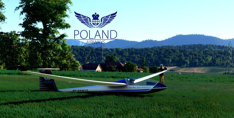 Glider LS8-18 Poland AirWays livery for Microsoft Flight Simulator | MSFS