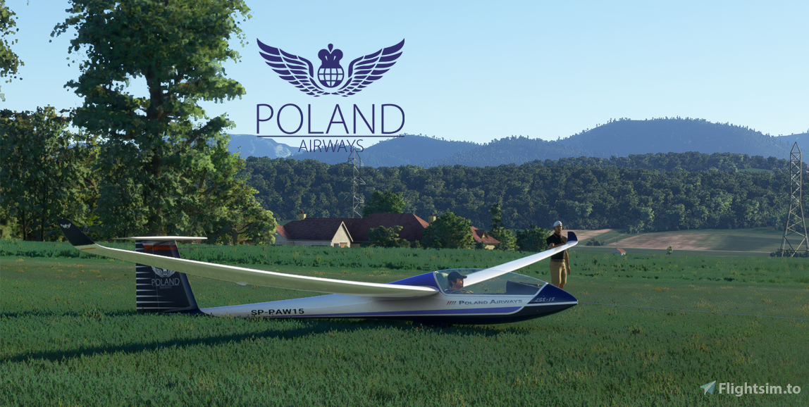 Glider LS8-18 Poland AirWays livery for Microsoft Flight Simulator | MSFS