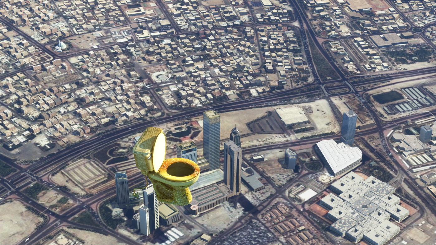 Golden Toilet livery for the Flying Toilet for Microsoft Flight ...