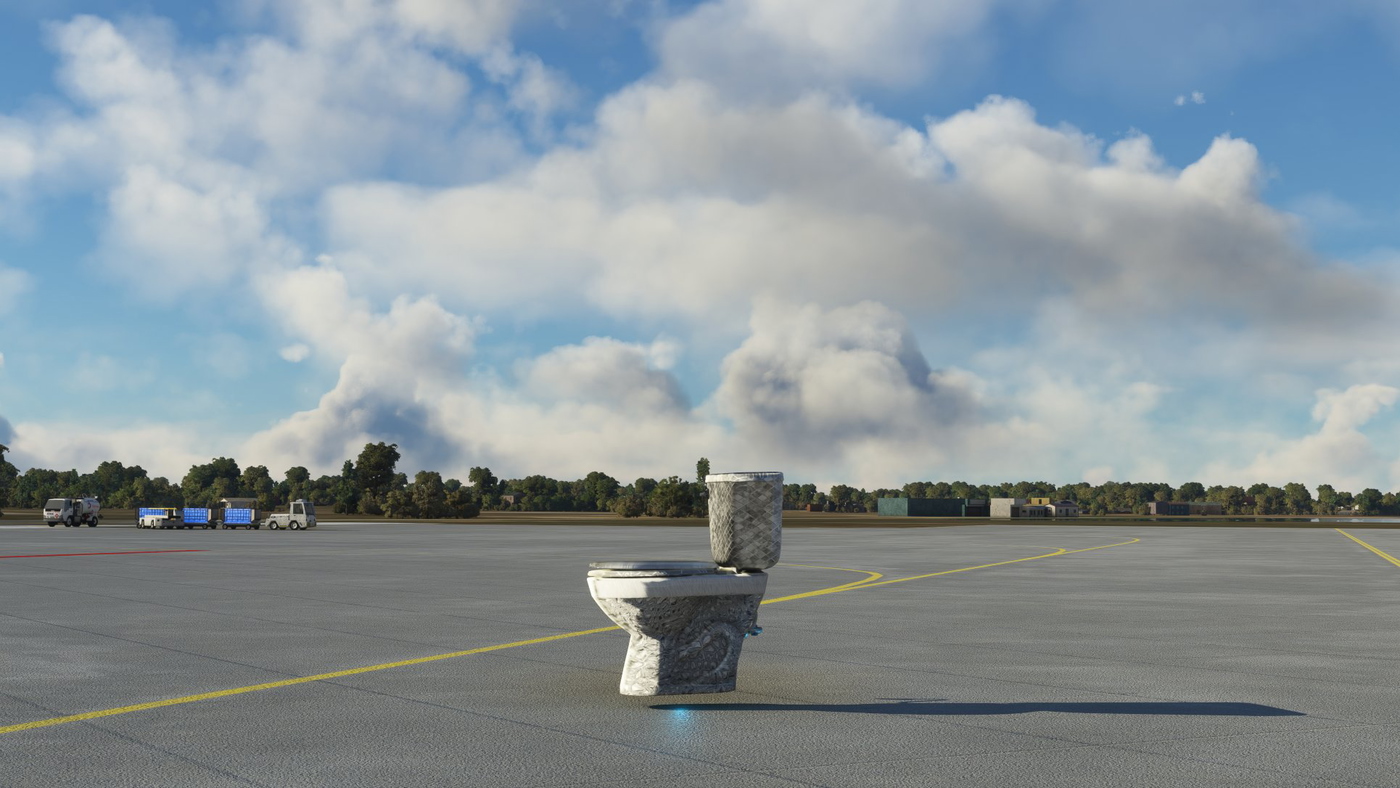Golden Toilet livery for the Flying Toilet for Microsoft Flight ...