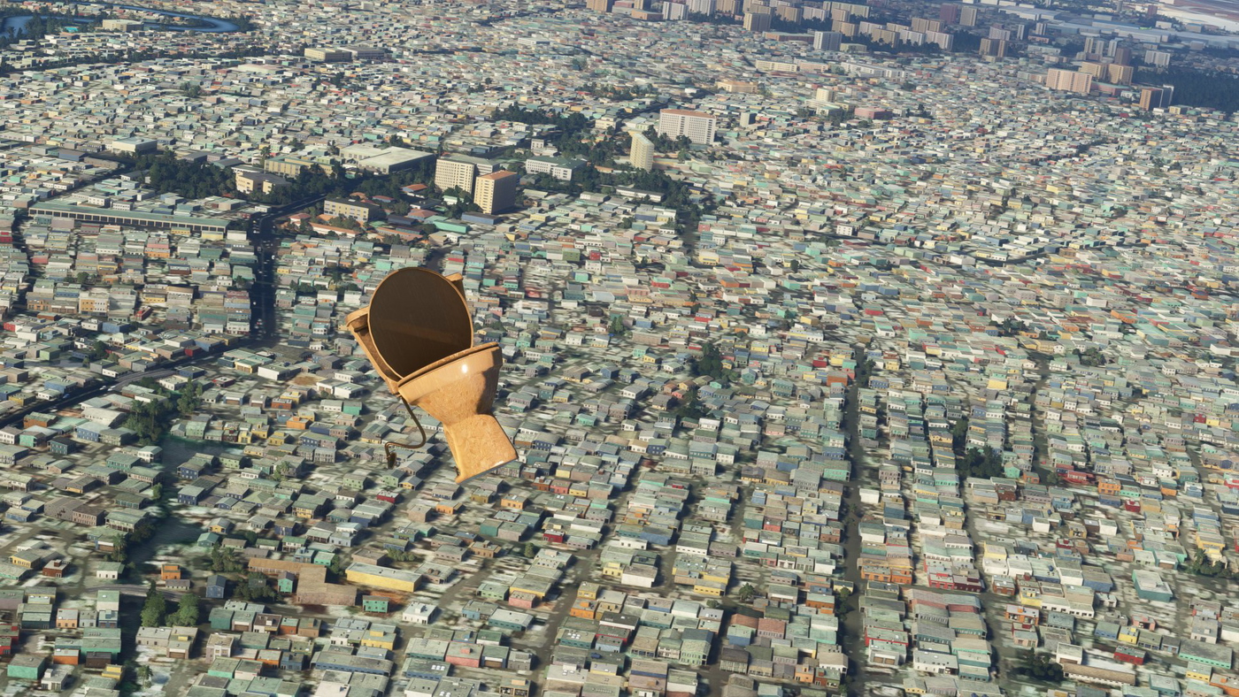 Golden Toilet livery for the Flying Toilet for Microsoft Flight ...