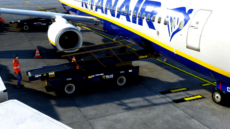 GSX Ground Vehicle Textures - Ryanair (Blue Handling) for Microsoft ...