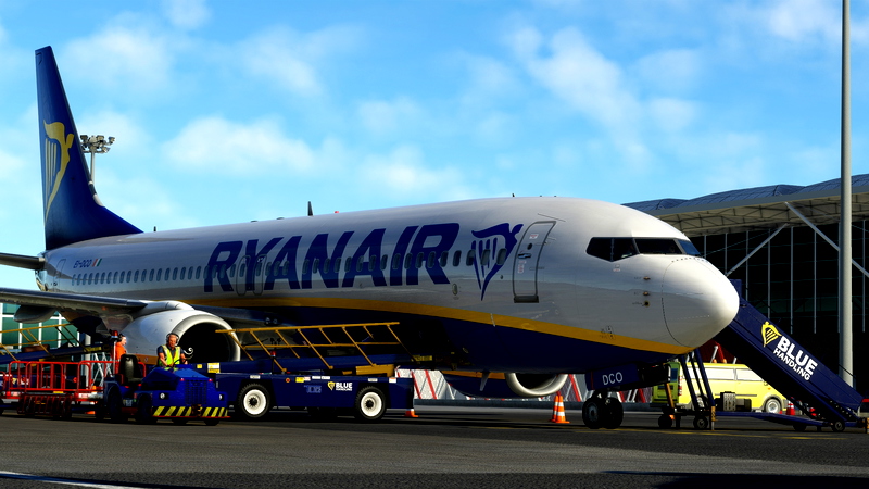 GSX Ground Vehicle Textures - Ryanair (Blue Handling) for Microsoft ...