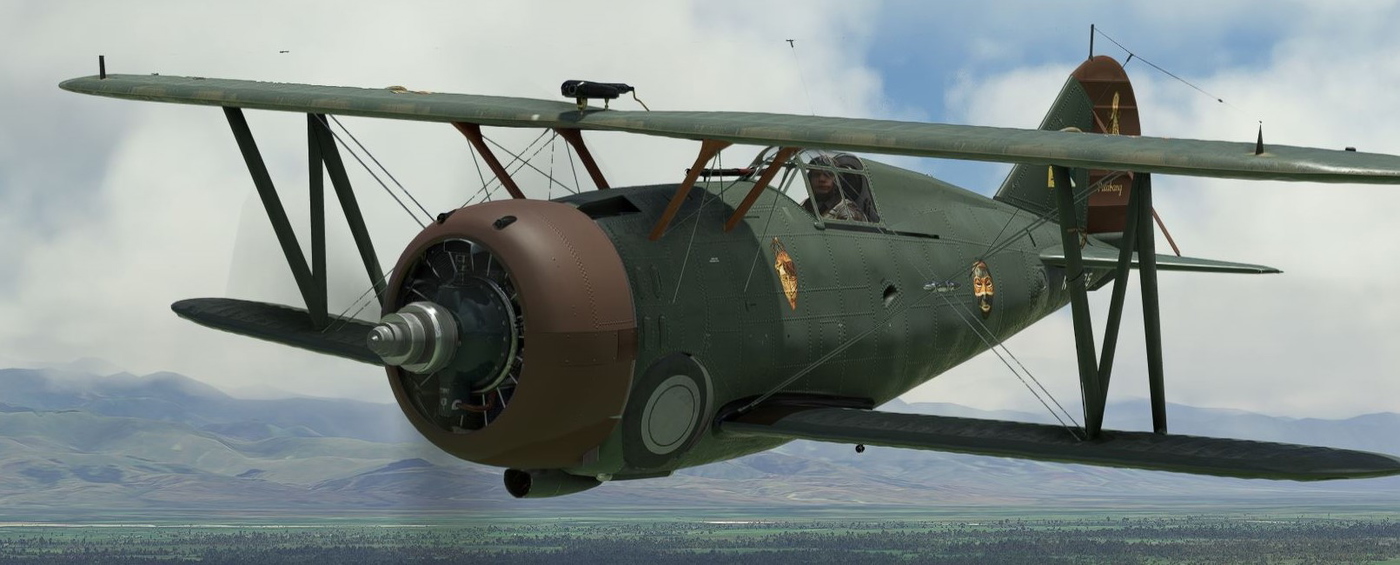 Grumman F3F kaki Palabang N-0425 pour Microsoft Flight Simulator | MSFS