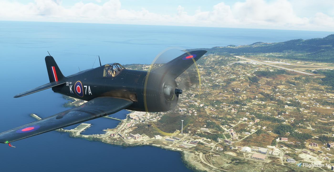 Grumman F6f 5 Hellcat Royal Navy Jx785 For Microsoft Flight Simulator Msfs