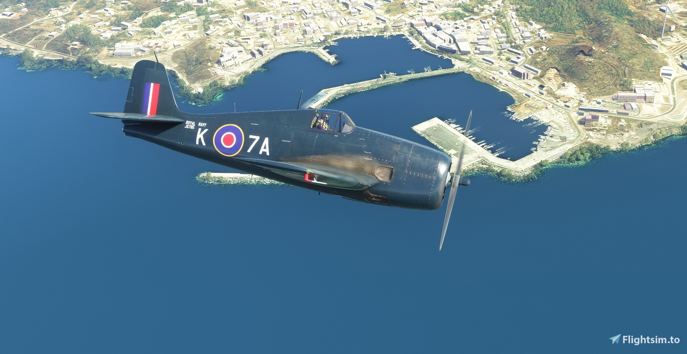 Grumman F6f 5 Hellcat Royal Navy Jx785 For Microsoft Flight Simulator Msfs